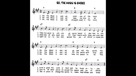Go The Mass Is Ended Catholic Mass Song Sheet Music Open Video