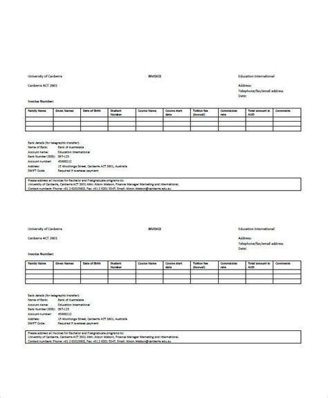 8 Education Invoice Examples To Download