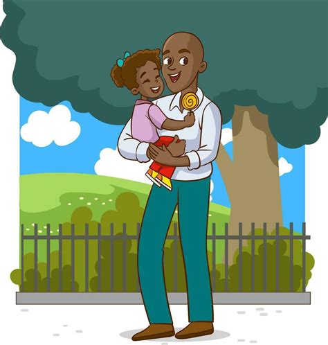 Father And Daughter Hugging Clipart