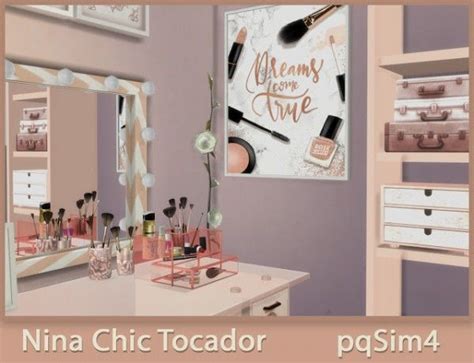 Pqsims4 Nina Chic Dressing Table Sims 4 Sims Sims 4 Bedroom
