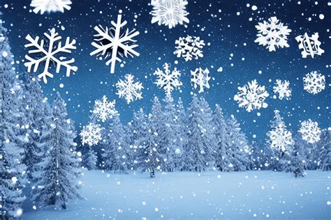 Animated Snowflakes Falling Background