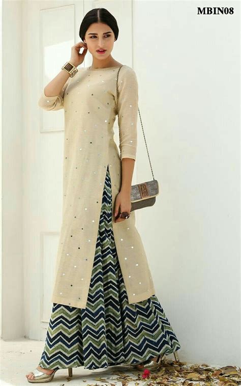 Open Kurta Designs Women Bollywood Style Palazzo Set With Mirror Work