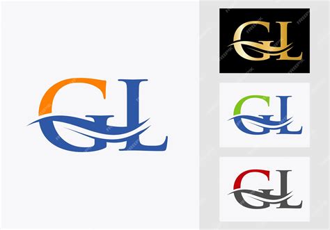 Premium Vector Letter Gl Logo Design Gl Logotype Sign