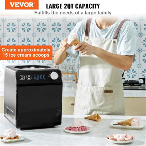 Vevor 2 Quart Automatic Ice Cream Machine Electric Yogurt Gelato Make