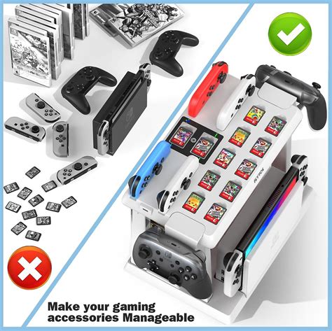 For Switch Joycon Charger Switch Game Storage Tower Pro Controller Holder For Nintendo Switch