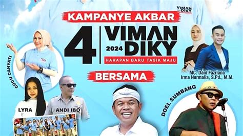 Kampanye Akbar Viman Dicky Hari Ini Doel Sumbang Dan Dedi Mulyadi