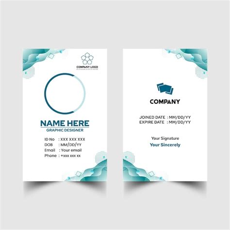 Premium Vector Simple Design Mockup Name And Id Card 1