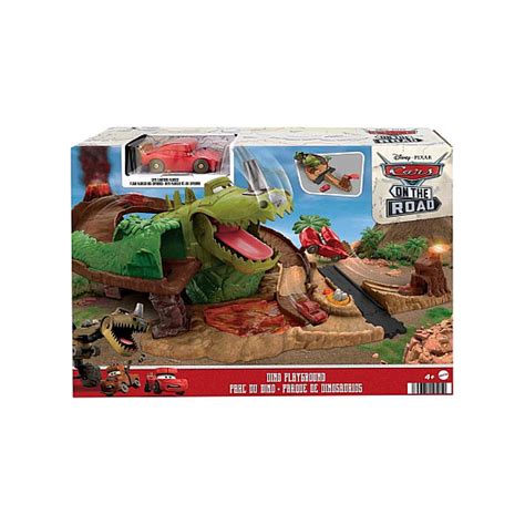 Set Disney Cars On The Road Dino And Cave Lightning Mcqueen Hmd74