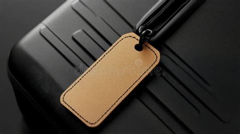 Label Tag Mockup On Neutral Background Stock Illustration