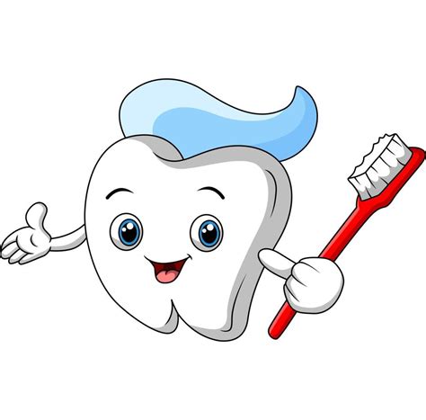 Cartoon Brush Teeth Clipart