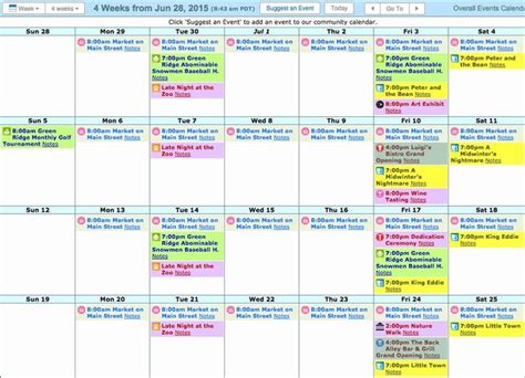 Yearly Event Calendar Template Printable And Enjoyable Learning