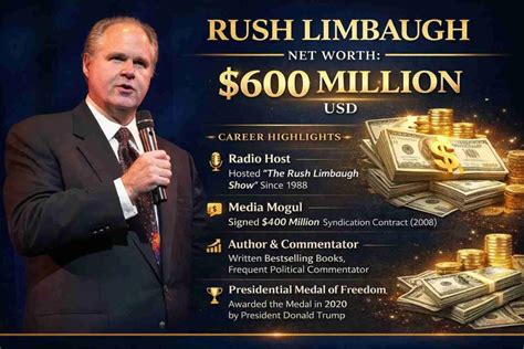 Rush Limbaugh Net Worth History From Early Career To Legacy Wealth In 2026