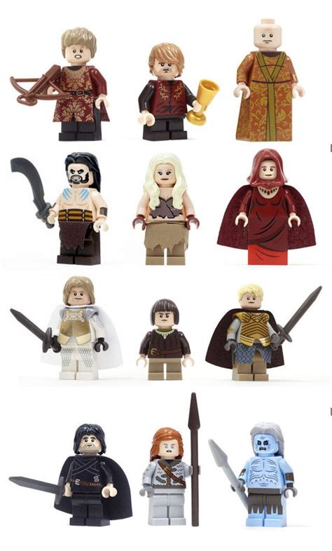 Game Of Thrones Lego Minifigs Lego Creaties Lego Lego Duplo
