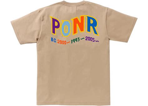 Bape Colors Shark Ponr Tee Beige Mens Ss24 Us