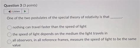 Solved One Of The Two Postulates Of The Special Theory Of