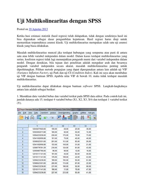 Uji Multikolinearitas Dengan Pdf