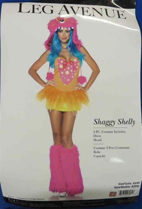 Shaggy Shelly Furry Monster Pink Fancy Dress Up Halloween Sexy Adult