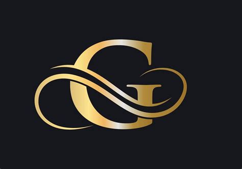 Letter G Logo Luxurious Sign With Golden Luxury Color And Monogram