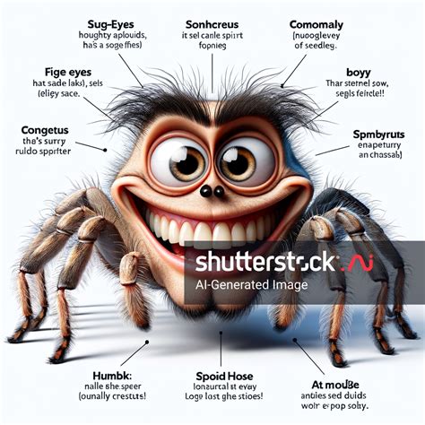 Spider Goofy Man Face Ai Generated Image 2412424243 Shutterstock