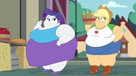 Fat Applejack And Rarity