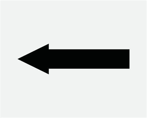 Left Arrow Icon West Side Direction Position Navigation Path Pathway Here Cursor Black White