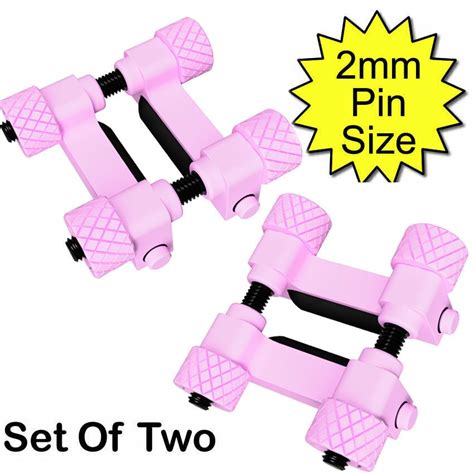 Joannes Bipolar 6mm Conductive Rubber Nipple Clamp Electrodes 2mm Plug Pink