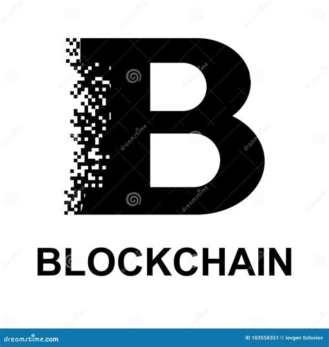 Black Blockchain Symbol Stock Vector Illustration Of Block 103558351