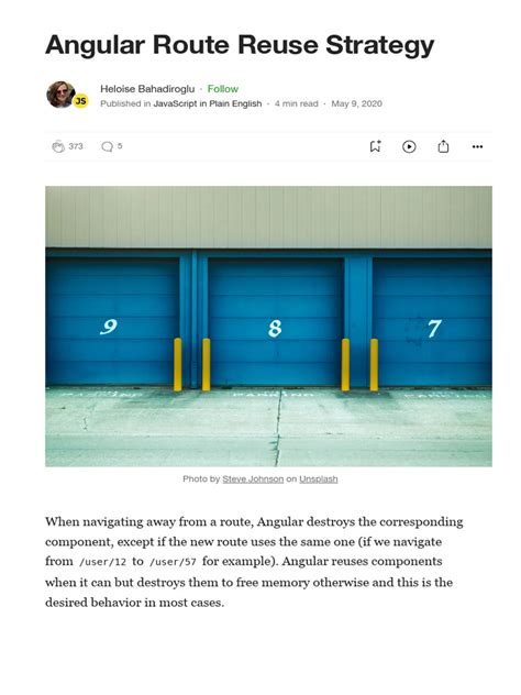 Angular Route Reuse Strategy Pdf