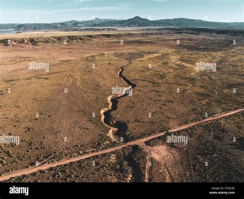 Aerial View Of A Large Arroyo Near Ghost Ranch In Northern New Mexico