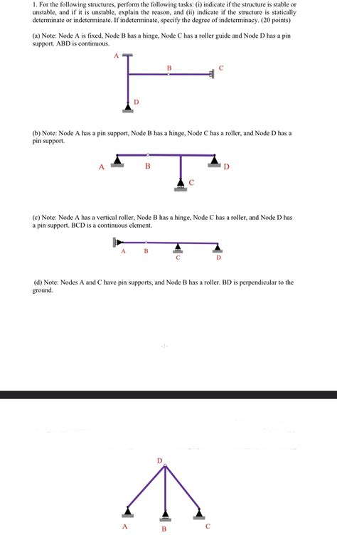 [solved] 1 for the following structures perform the following tasks