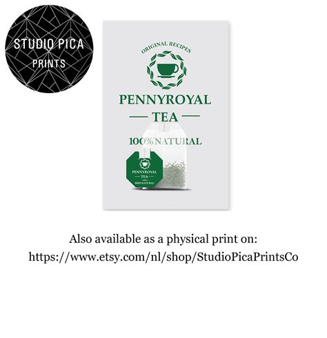 Poster Pennyroyal Tea Tea Print Etsy Nederland