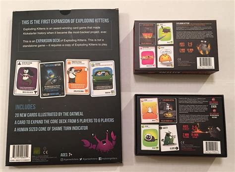 Exploding Kittens Nsfw Deck Imploding Kittens Card Game In Boxes