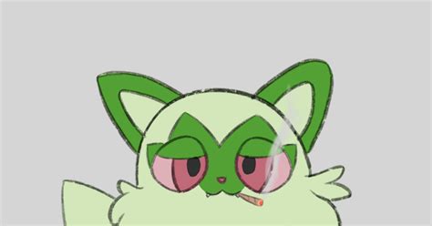Sprigatito Weed Cat Lol Meamokoのイラスト Pixiv