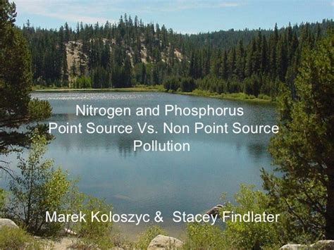 Nitrogen And Phosphorus Pollution In Limnological Systems