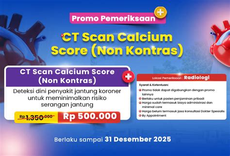 Promo Ct Scan Calsium Score