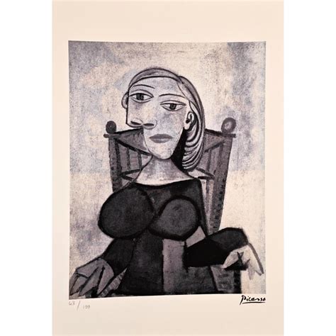 Pablo Picasso Lithograph Offset 199 Ex Numbered 297 X 42 Cm Signature