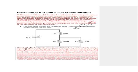 Pdf Experiment 8 Kirchhoffs Laws Pre Lab · Pdf Fileexperiment 8 Kirchhoffs Laws Pre Lab