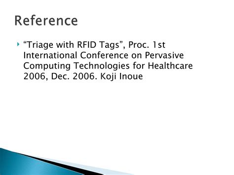 Triage With Rfid Tags Ppt