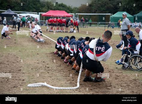 Tug Of War Taiwan Taipei Team In Action At The World Championships