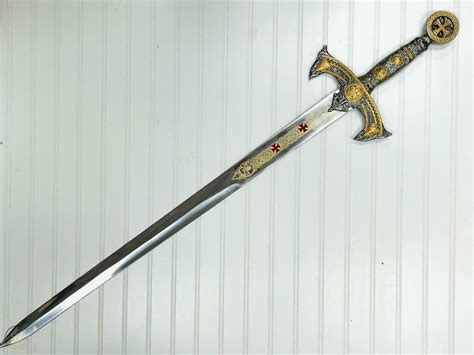 Templar Knights Sacred Holy Longsword Ornate Steel Replica Medieval