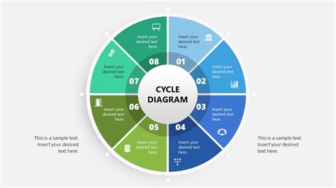 8 Item Cycle Diagram Powerpoint Template