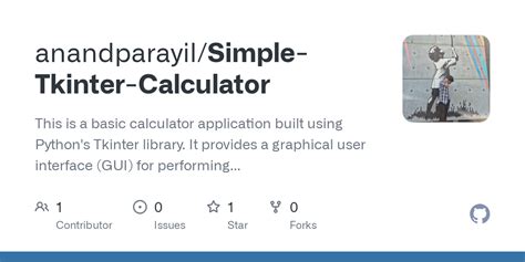 Github Anandparayilsimple Tkinter Calculator This Is A Basic Calculator Application Built