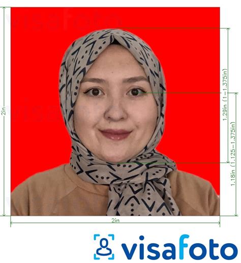 Indonesia Passport Photo 2x2 Inch 51x51 Mm Red Background Size Tool Requirements