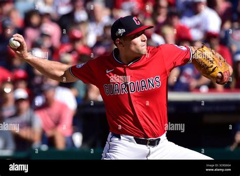 Cleveland Guardians Pitcher Cade Smith Throws In The Ninth Inning Of