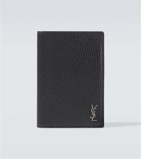 Leather Passport Holder In Black Saint Laurent Mytheresa