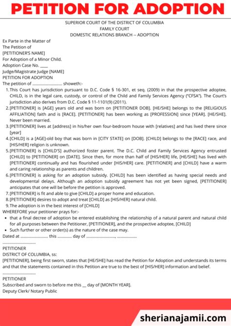 Petition For Adoption 2025 Guide Free Sample Sheria Na Jamii