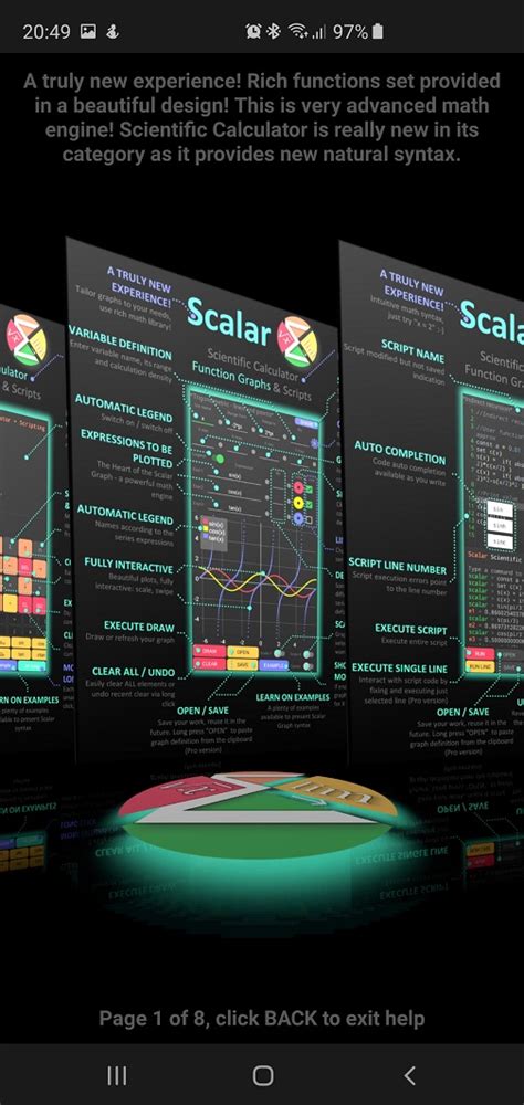 ℹ️ scalar user manual 🥇 scalar scientific calculator app charts