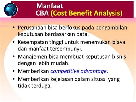 Fundamental Of Cba Cost Benefit Analysis Cost Benefit Analysis Cba