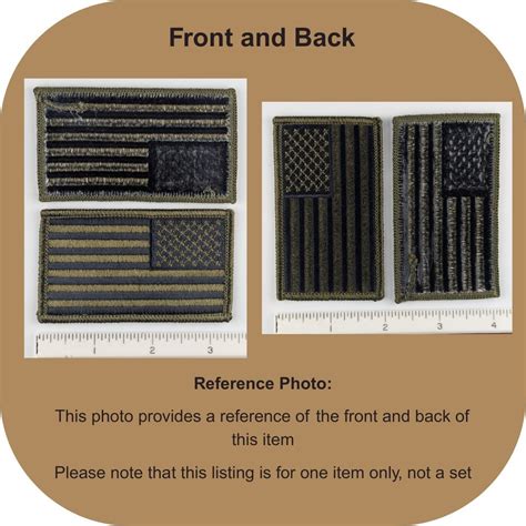 Reverse American Flag Patch Subdued Olive Drab Od Green Sew On Patch