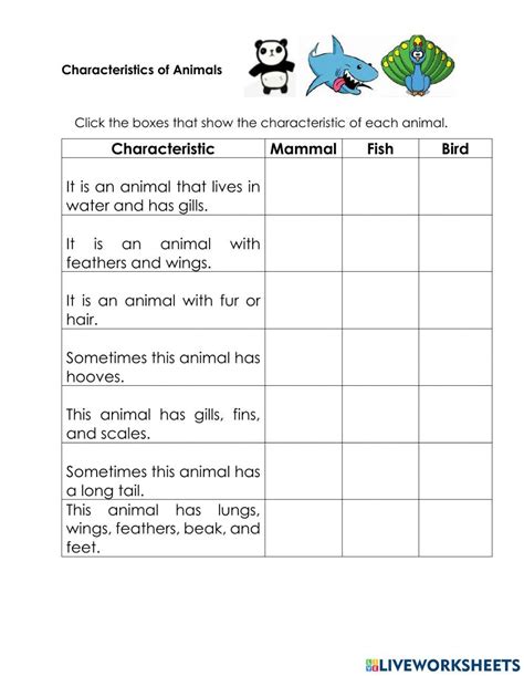 Classification Free Interactive Worksheets 7003379